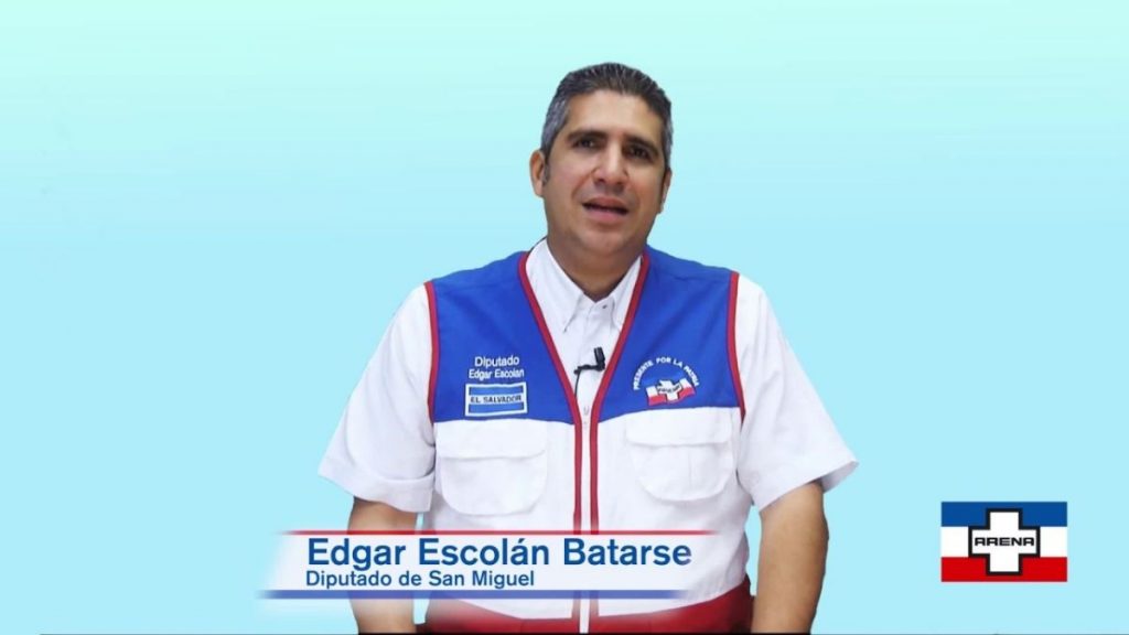 Diputado de ARENA, Edgar Escolan, dió positivo al COVID-19