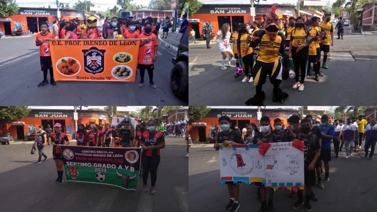 Alumnos del Centro Escolar Profesor Irineo de León, San Juan Nonualco ...